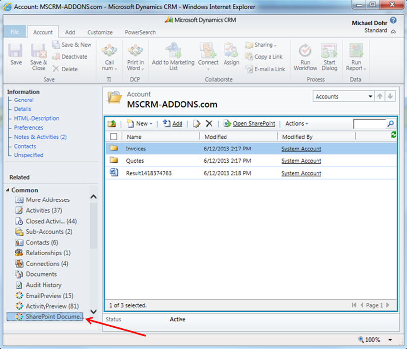News.mscrm-addons.com Blog | Use DocumentsCorePack with CRM 2011