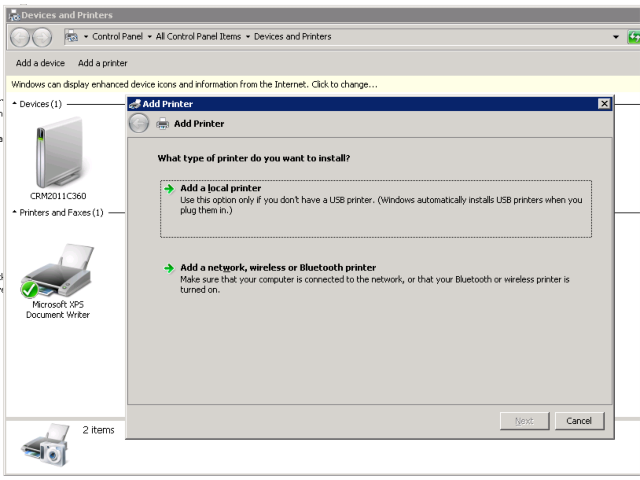 News.mscrm-addons.com Blog | How to install and add a printer bef